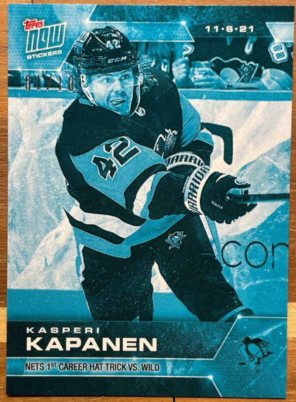 2021-22 Topps NOW Ice Parallel #80- Kasperi Kapanen (1 of 10) - NHL ...